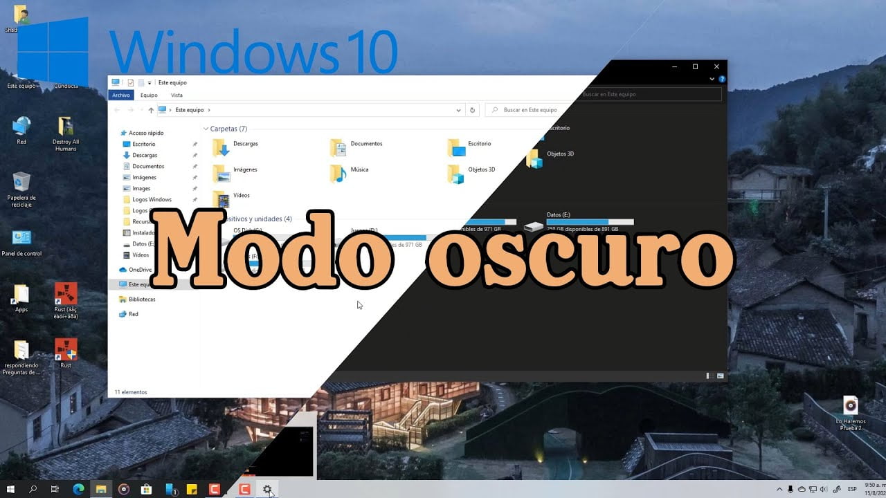 Comment désactiver le mode Dark Windows 10? - Tiempo de Frikis