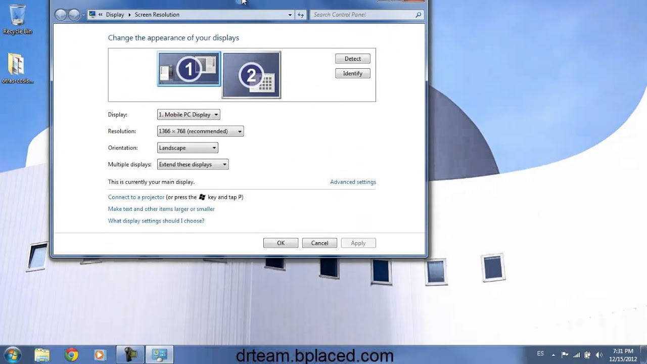 Configurer l'écran de Windows 7 PC - Guide étape par étape - Tiempo de ...