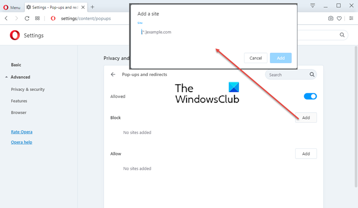 Autoriser ou bloquer les pop-ups sur Chrome, Edge, Firefox ou Opera ...