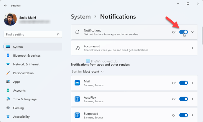 Comment activer/désactiver ou gérer les notifications dans Windows 11 ...