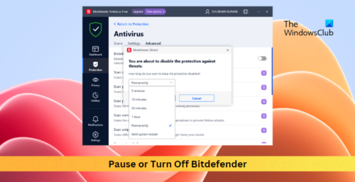 Comment mettre en pause ou désactiver Bitdefender sous Windows 11/10 ...