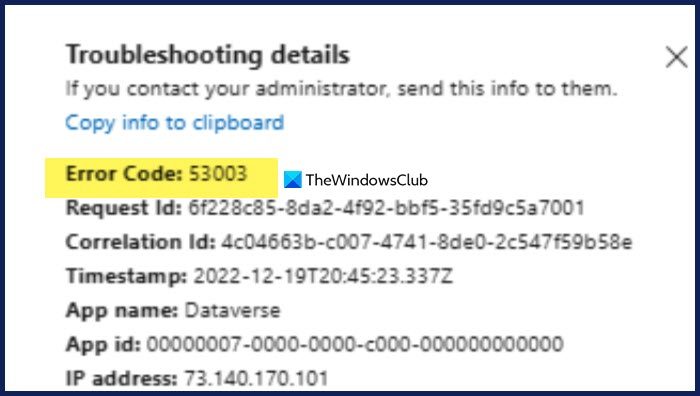 Correction du code d'erreur 53003 dans Microsoft 365 - Tiempo de Frikis