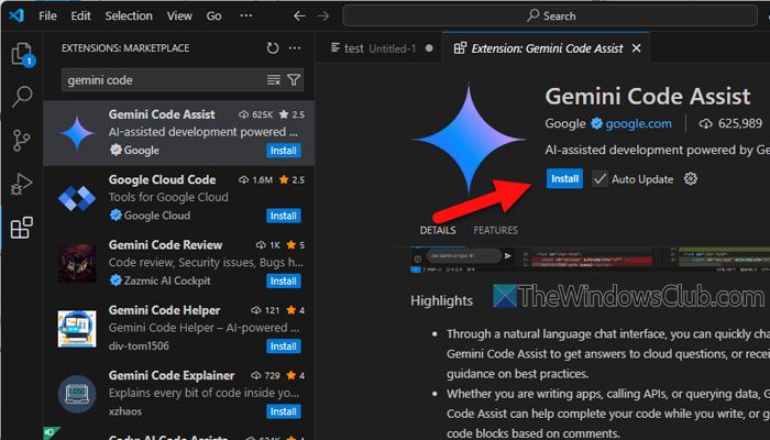 Comment utiliser le code Gemini Assist de Windows 11?