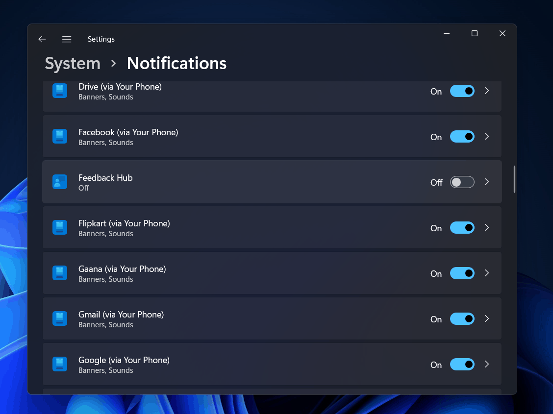 A Windows 11 Feedback Hub értesítéseinek letiltása