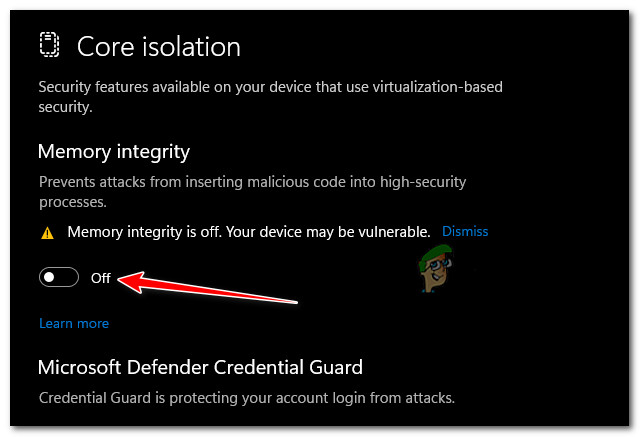 A Core Isolation Memory Integrity engedélyezése vagy letiltása a ...