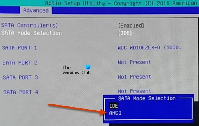 A lemezvezérlő engedélyezése a BIOS -ban a Windows 11/10 -ben - Tiempo ...