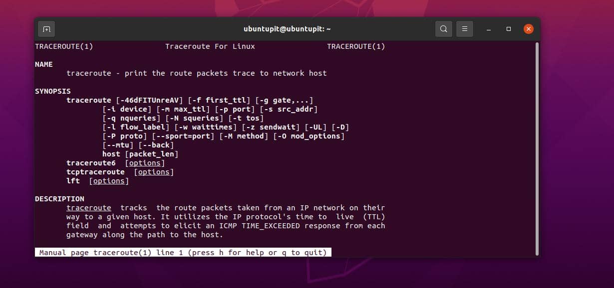 16 ejemplos prácticos del comando Traceroute en Linux