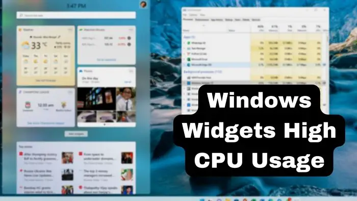 Arreglar widgets Uso de CPU alto en Windows 11 - Tiempo de Frikis