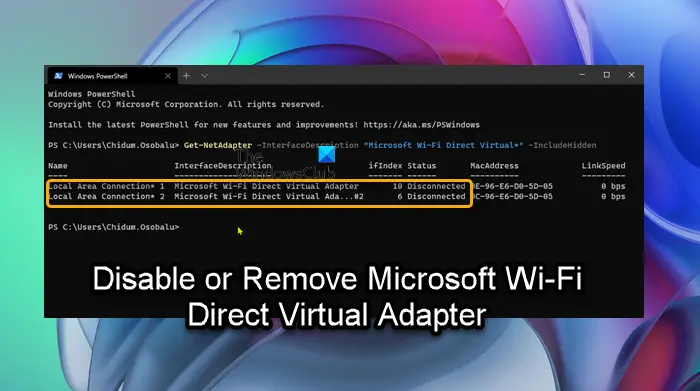 Cómo deshabilitar o eliminar el adaptador virtual directo de Microsoft ...