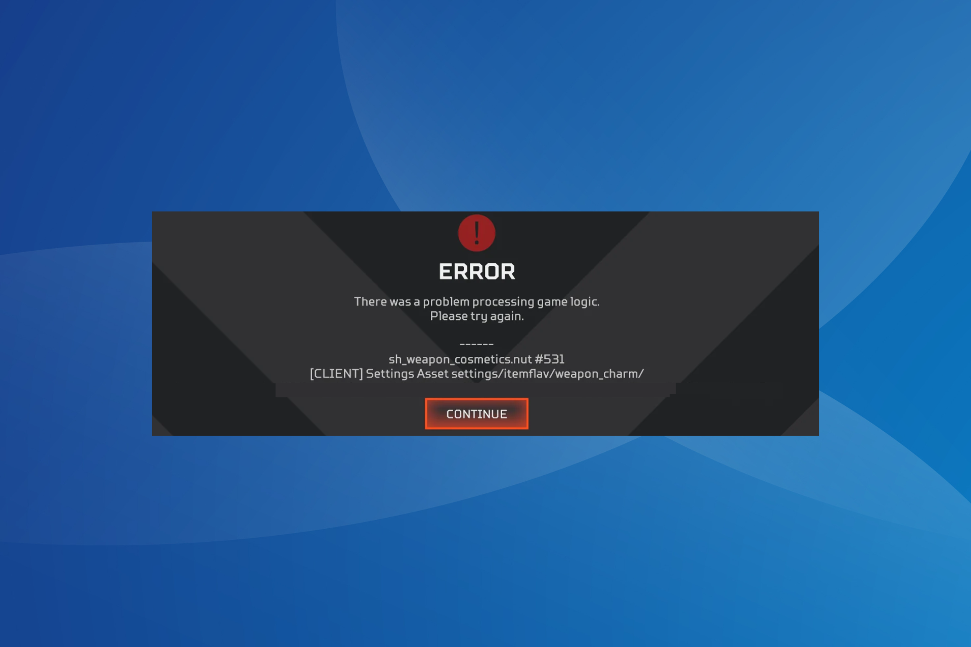 Solución: hubo un problema de error de lógica del juego de ...