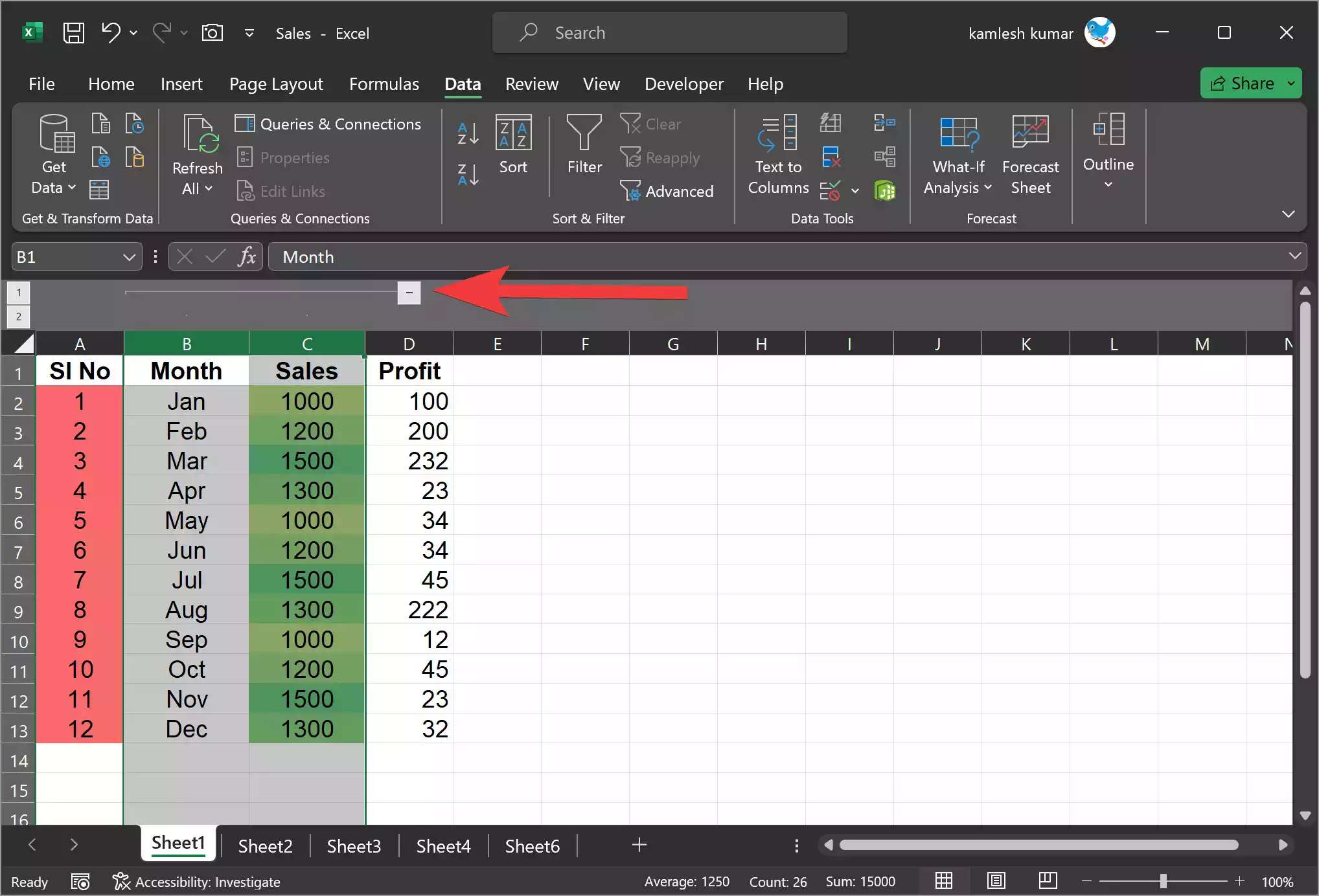 ¿Cómo agrupar columnas en Microsoft Excel?