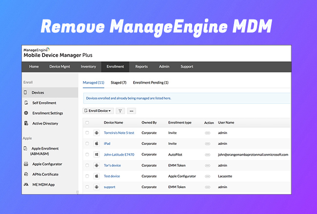 Cómo eliminar ManageEngine MDM del dispositivo iOS