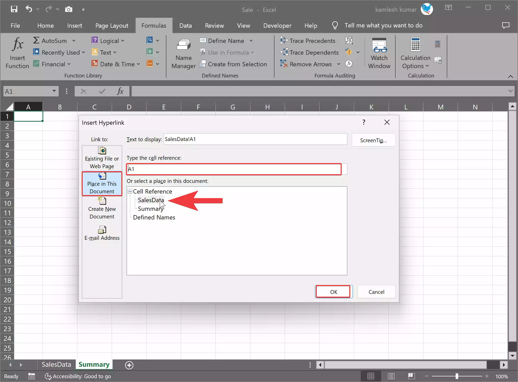 ¿Cómo vincular a otra hoja en Microsoft Excel?