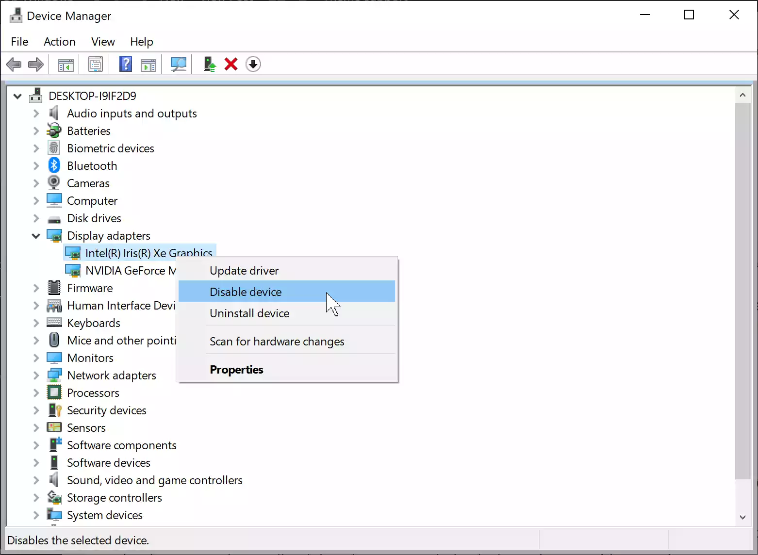 ¿Cómo deshabilitar los gráficos integrados en Windows 10?