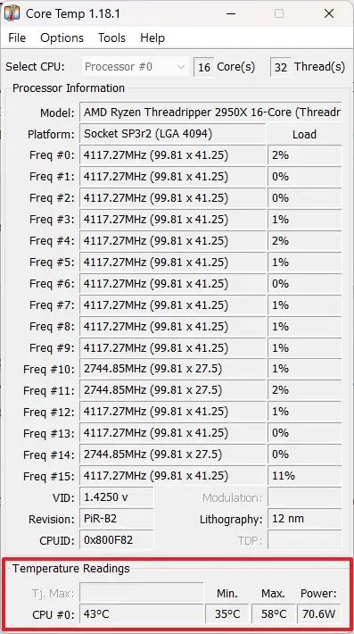 Cómo verificar la temperatura de la CPU en Windows 11