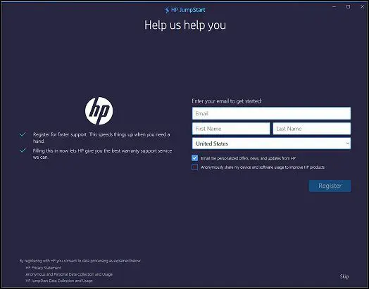 Cómo usar HP JumpStart en Windows 11/10