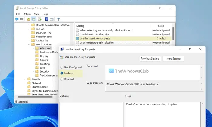 Cómo usar la tecla Insertar para pegar texto en Word rápidamente