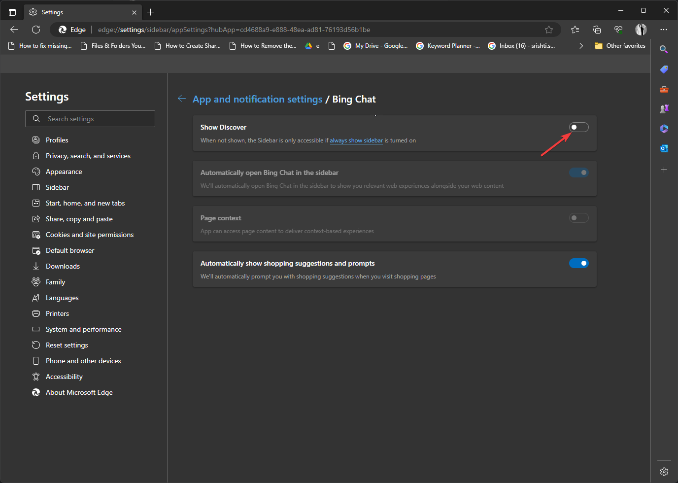 How to Remove Bing Discover Button From Edge