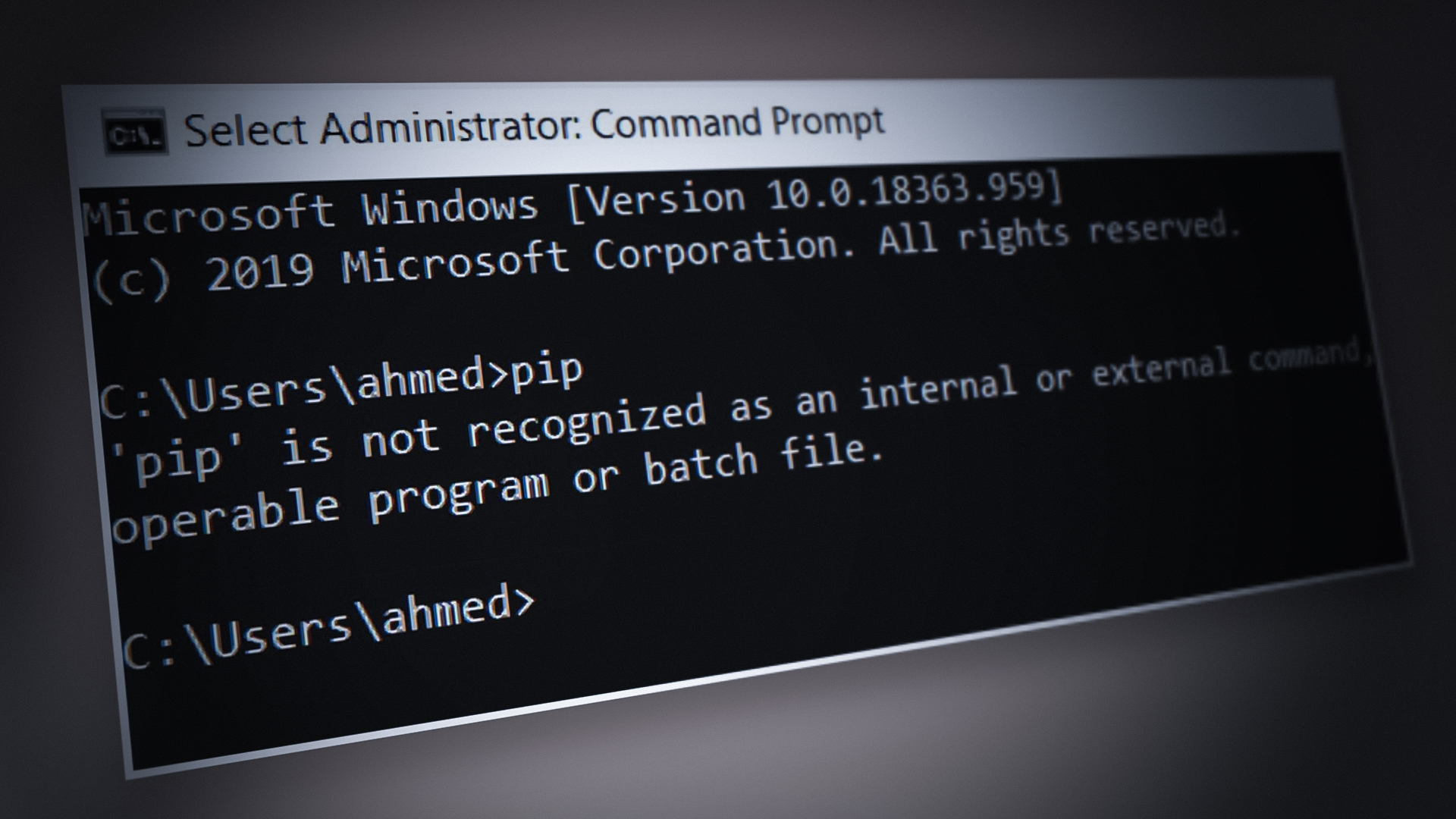 Solución: ‘pip’ no se reconoce como un comando interno o externo - Tiempo de Frikis