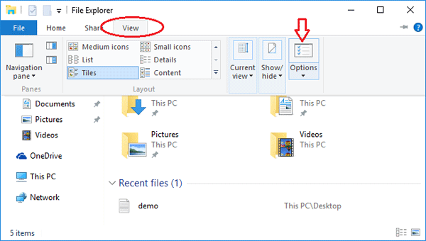 Come cancellare o nascondere i file recenti in Windows 10 Explorer