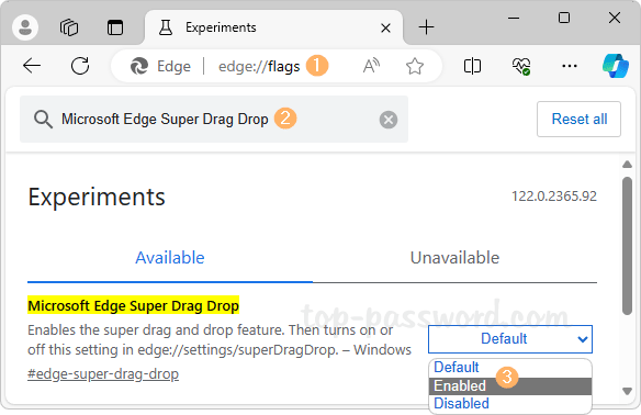 Come abilitare super trascinamento e rilasciare per Microsoft Edge in Windows 11