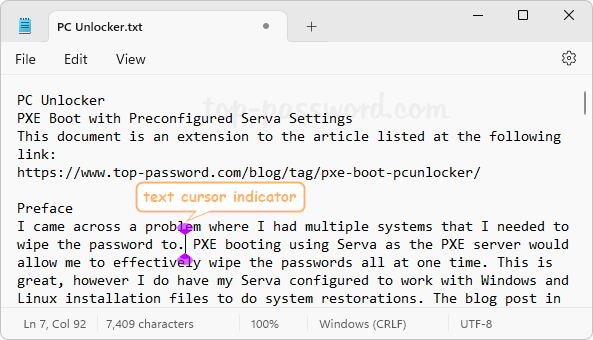 2 modi per attivare l'indicatore del cursore di testo in Windows 11