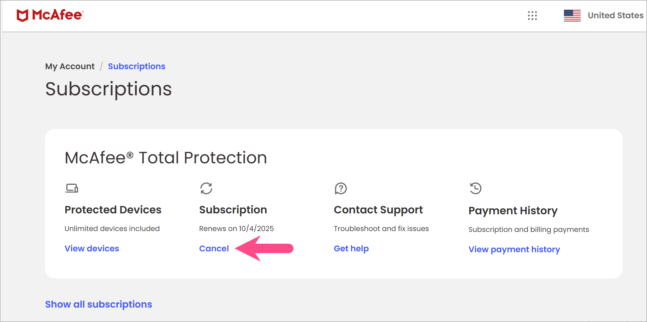 Come annullare l'abbonamento o il rinnovo automatico McAfee nel 2025 ...