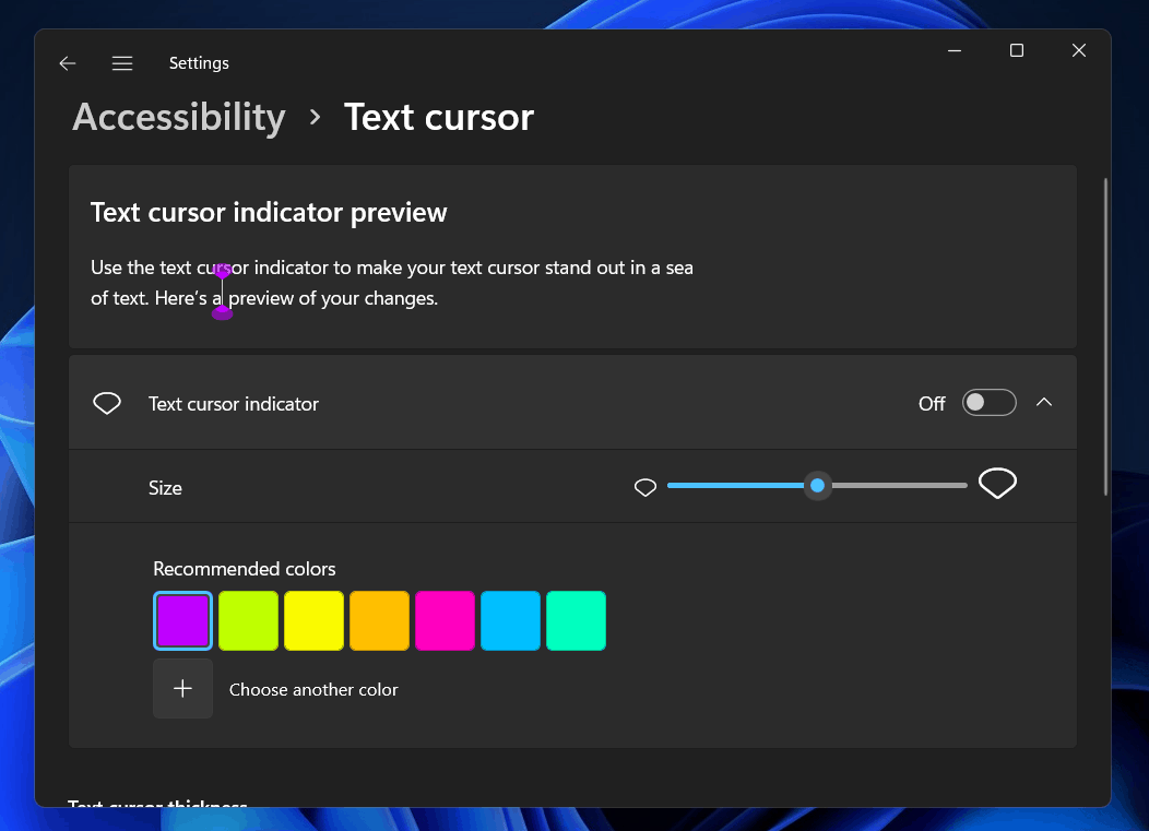 Come attivare/disattivare l'indicatore del cursore di testo in Windows ...