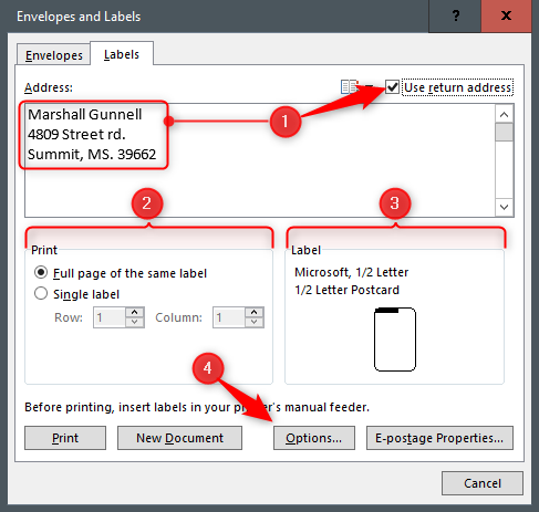 Come creare e stampare etichette in Word