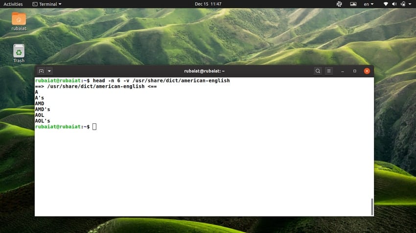 Tutorial ed esempi di comandi di testa Linux per principianti