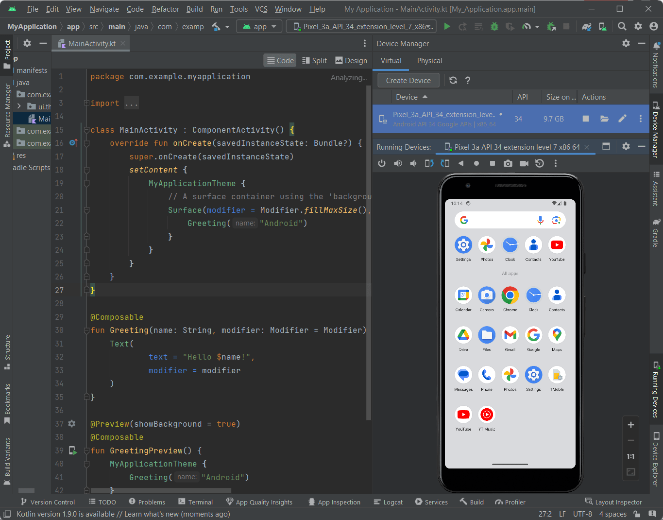 Comando singolo per installare Android Studio su Windows 11 o 10