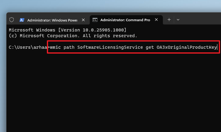 Come trovare la chiave del prodotto Windows 11 utilizzando CMD - Tiempo ...