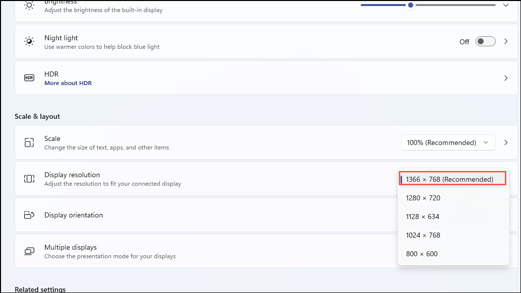 Come ripristinare le impostazioni dello schermo in Windows 11 - Tiempo ...