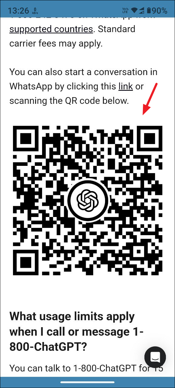 Come utilizzare ChatGPT in WhatsApp utilizzando 1-800-ChatGPT