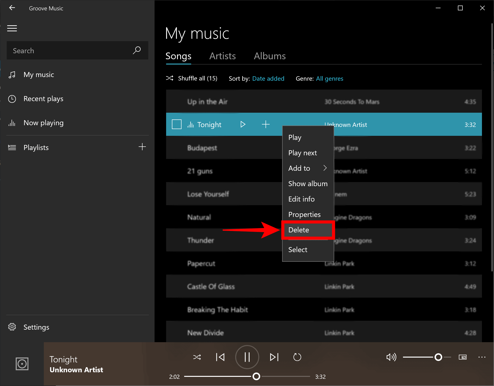 Come eliminare rapidamente i file musicali mentre riproduce ogni brano ...