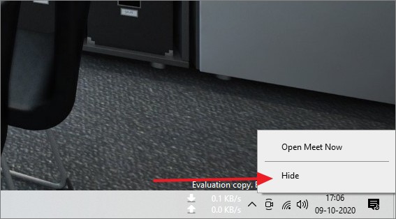 Come disattivare o rimuovere Meet Now nella barra delle applicazioni di ...
