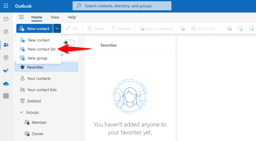 Come creare un gruppo di e -mail in Outlook