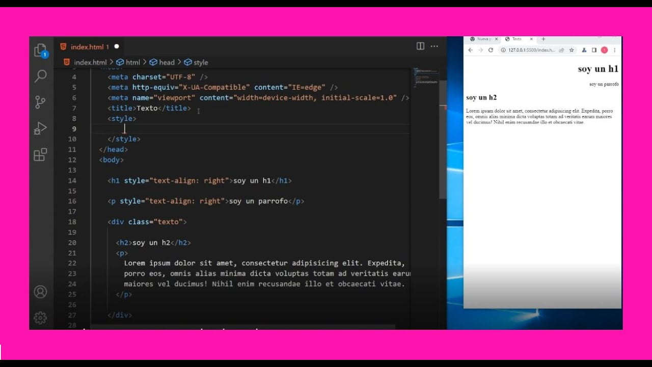Come allineare il testo a destra in HTML? - Tiempo de Frikis