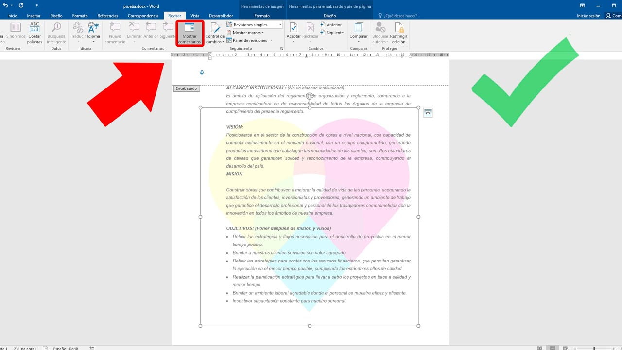 Come modificare una filigrana in Word?