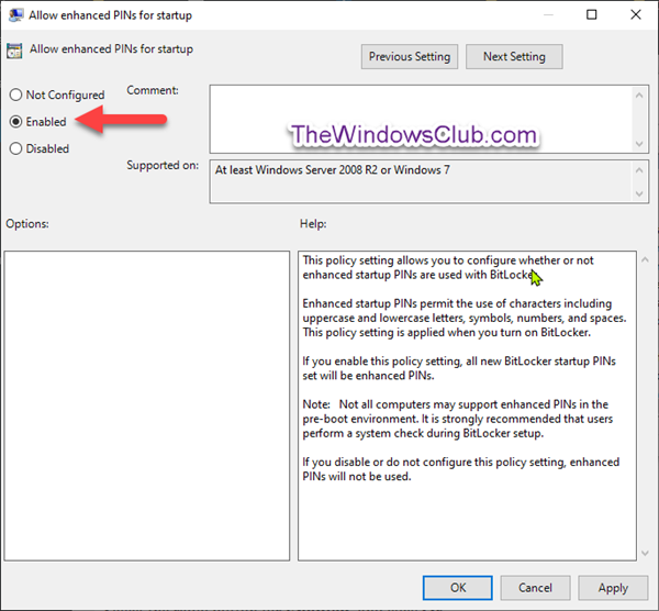 Come abilitare o disabilitare i PIN avanzati per l'avvio di BitLocker ...