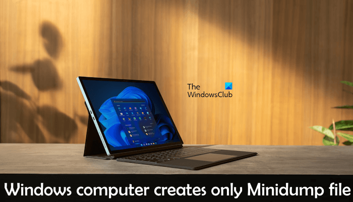 Il computer Windows crea solo file di minidump