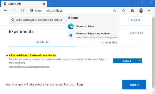 Come installare temi Chrome sul browser Microsoft Edge