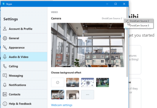 Come utilizzare le app della telecamera IP con Microsoft Teams e Skype