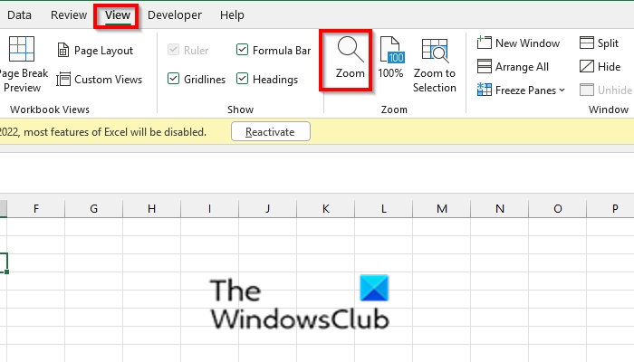 Come utilizzare la funzione zoom dentro o fuori in Microsoft Excel