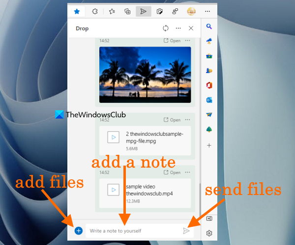 Come utilizzare Microsoft Edge Drop per condividere file in Windows 11/10