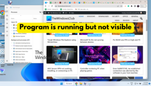 Il programma è in esecuzione ma non è visibile o non è visibile in Windows 11 - Tiempo de Frikis