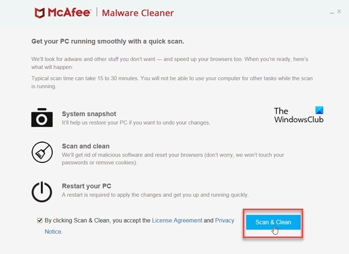 McAfee non si apre su Windows 11/10