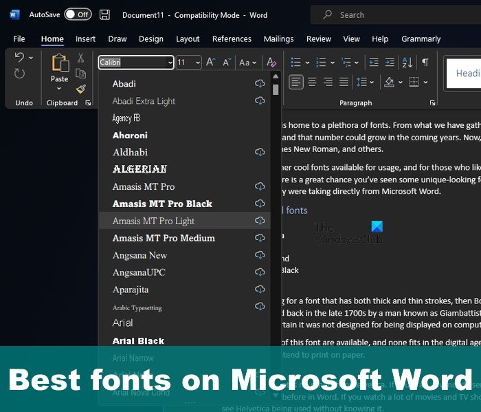 I migliori caratteri su Microsoft Word - Tiempo de Frikis