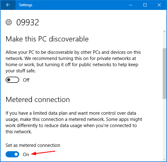 Windows10でメーターとしてイーサネット / Wi-Fi接続を設定する方法