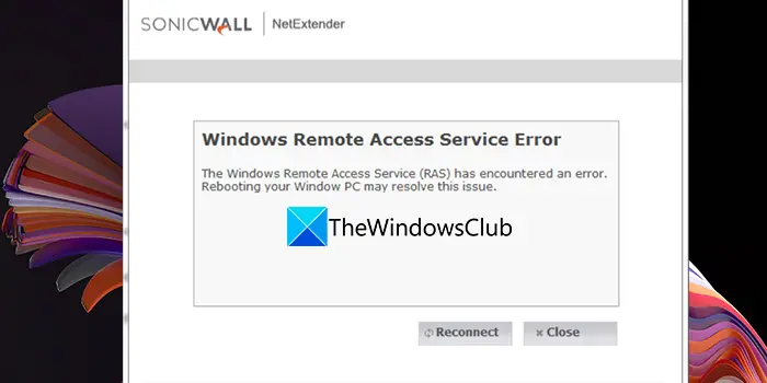Windows Remote Access Service（RAS）にエラーが発生しました - Tiempo de Frikis